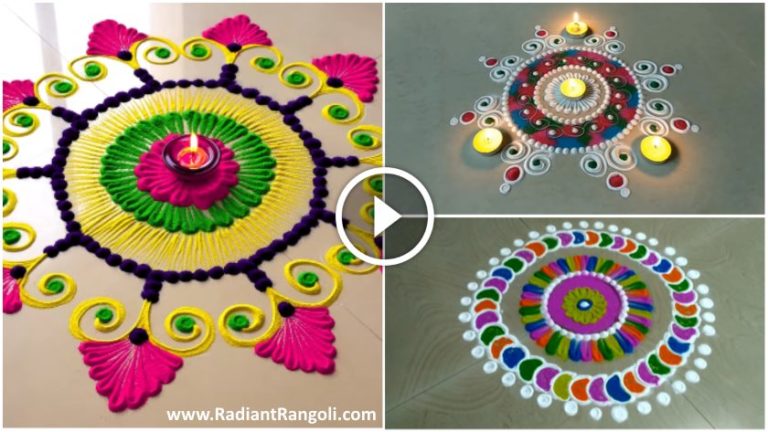 Easy and Quick Rangoli Design Tutorials For Diwali - Radiant Rangoli